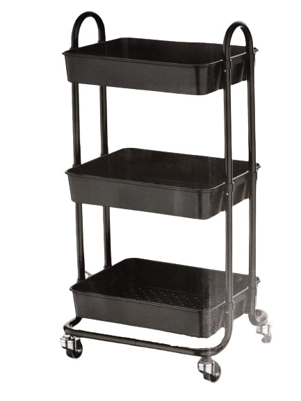 Kitchen Cart With Wheels Home Household Metal Kitchen Trolley 3 Levels ...